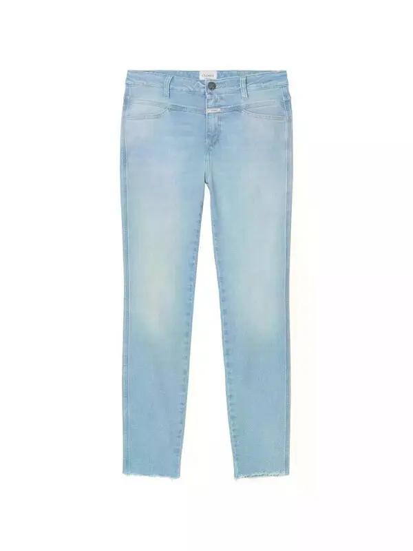 Closed Skinny Pusher Frayed-hem Jeans - Blue
