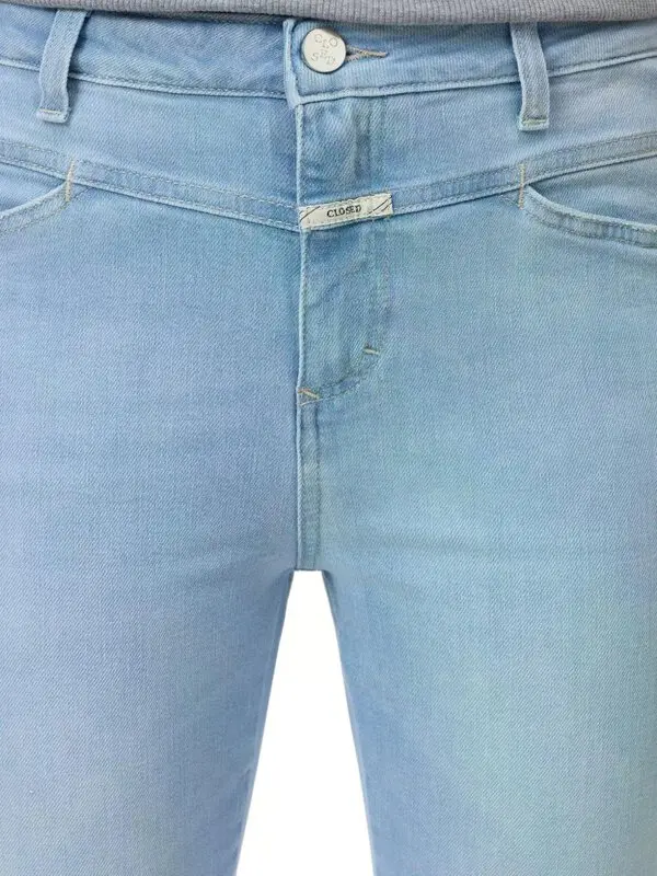 Closed Skinny Pusher Frayed-hem Jeans - Blue