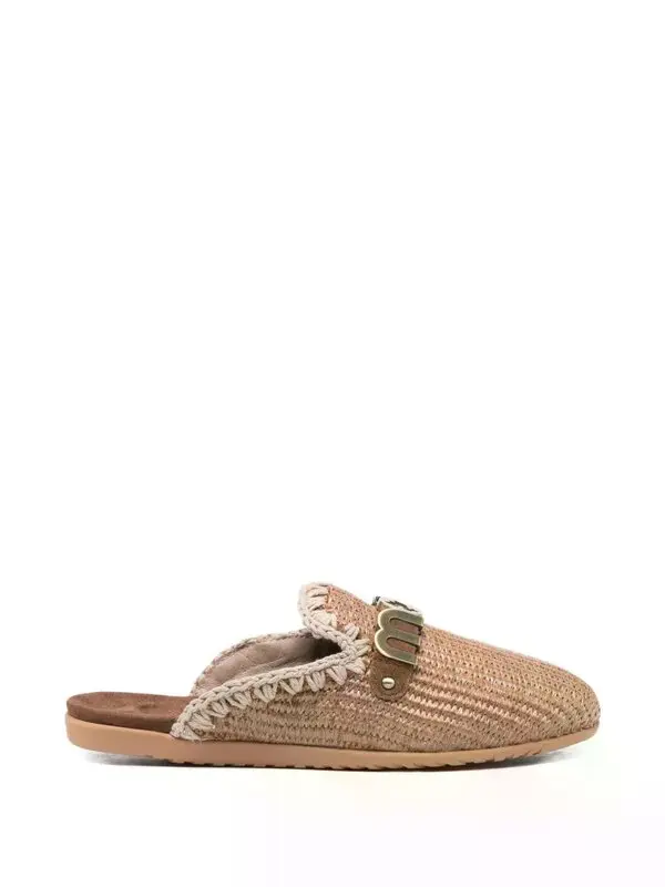 Mou Logo-plaque Mules - Neutrals