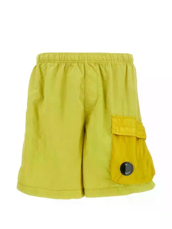 C.P. COMPANY Lens-detail Cargo Swim Shorts - Green