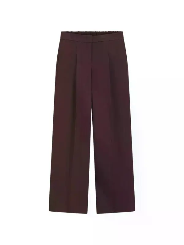 BOSS Pleated Wide-leg Trousers - Brown