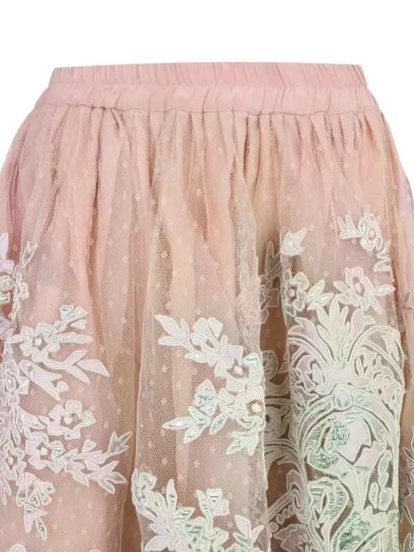 Biyan Mabel Embroidered Tulle Skirt