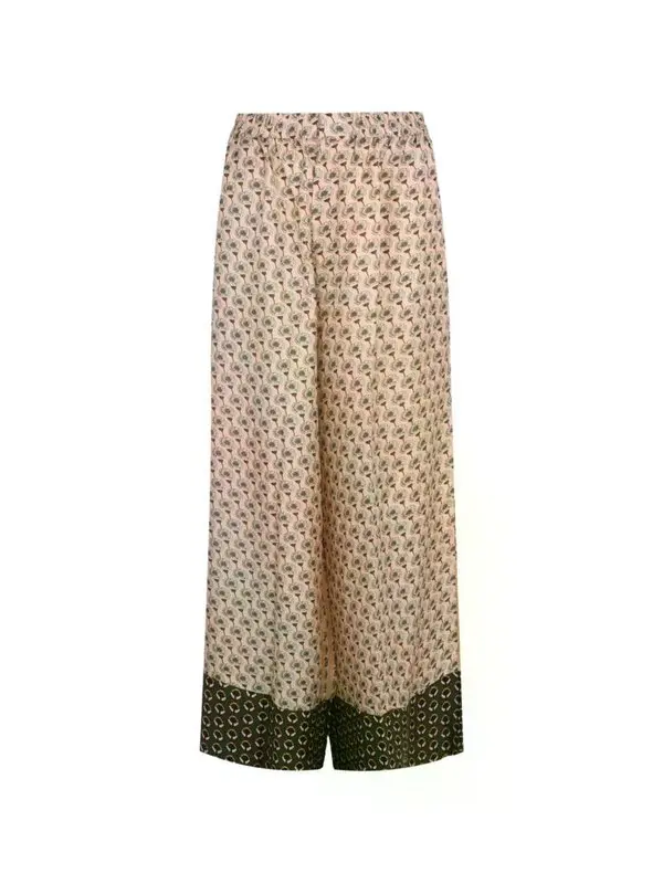 Biyan Paislee Printed Wide-leg Trousers - Neutrals