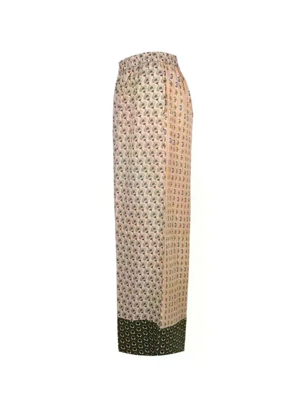 Biyan Paislee Printed Wide-leg Trousers - Neutrals