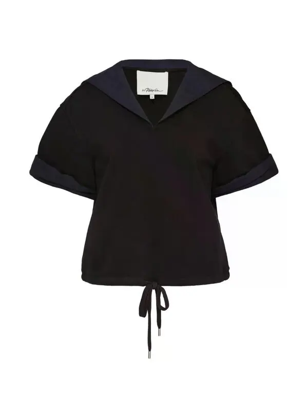 3.1 Phillip Lim Sailor-collar Drawstring Blouse - Black