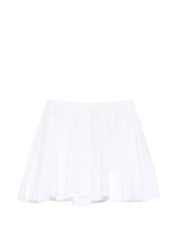 N°21 Pleated Raw-edge Mini Skirt