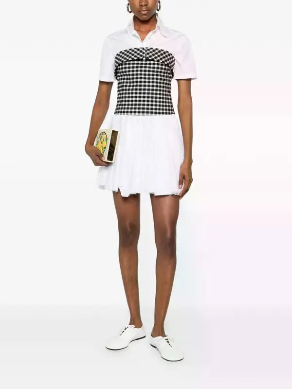 N°21 Pleated Raw-edge Mini Skirt