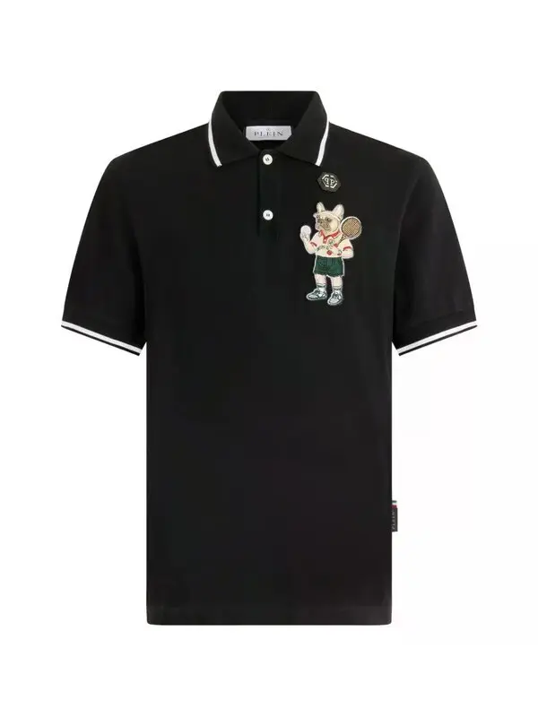 Philipp Plein Tennis Patch Polo Shirt