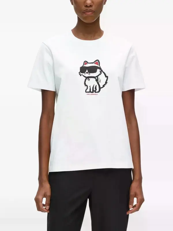 Karl Lagerfeld Ikon Choupette T-shirt - White