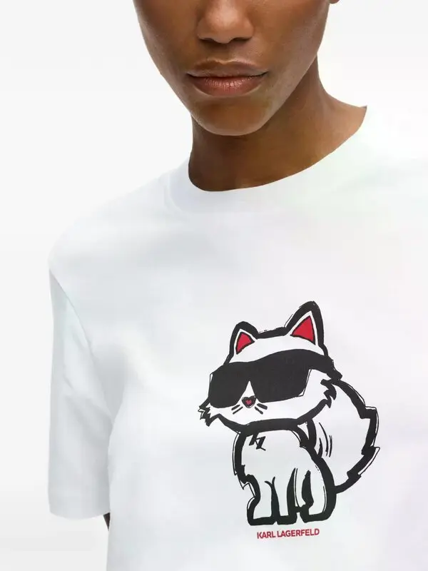 Karl Lagerfeld Ikon Choupette T-shirt - White