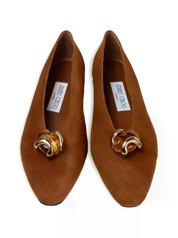 JIMMY CHOO Margot Ballet Flats - Brown