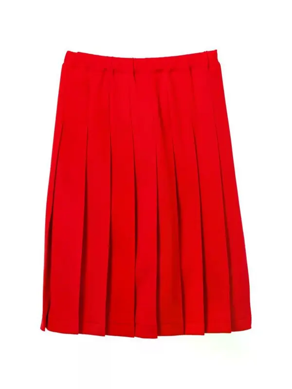 Comme Des Garçons Pleated Midi Skirt - White