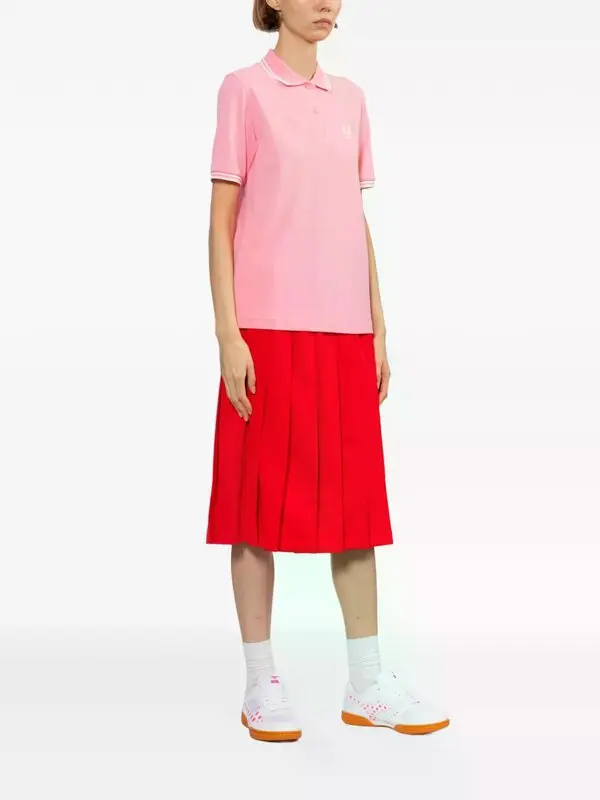 Comme Des Garçons Pleated Midi Skirt - White