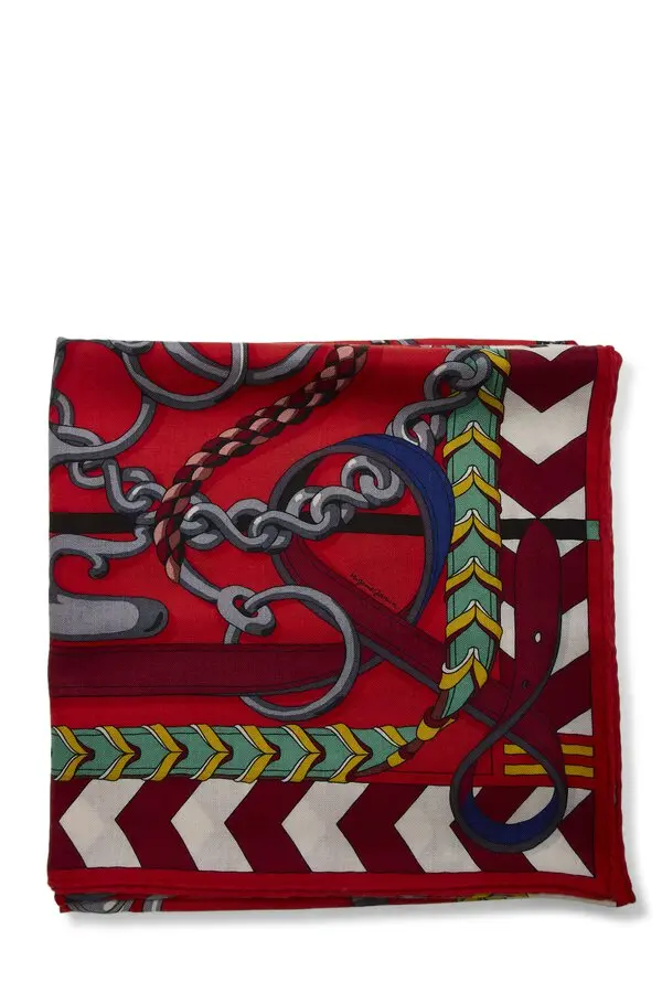 Hermès Multicolor 'panoplie Equestre' Cashmere Shawl