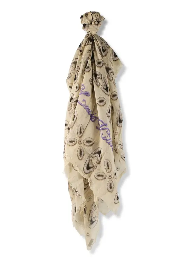 LOUIS VUITTON Printed Cashmere-blend Shawl - Beige