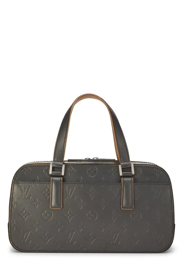 LOUIS VUITTON Monogram Vernis Mat Shelton Handle Bag - Grey