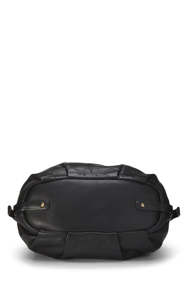 Prada Calfskin Leather Buckle Handbag