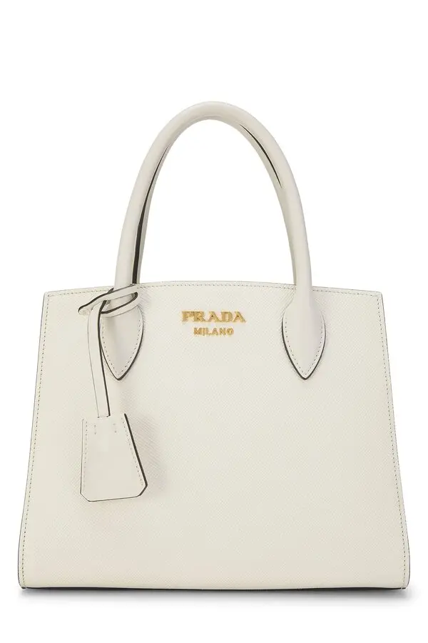 Prada Saffiano Convertible Handbag - White