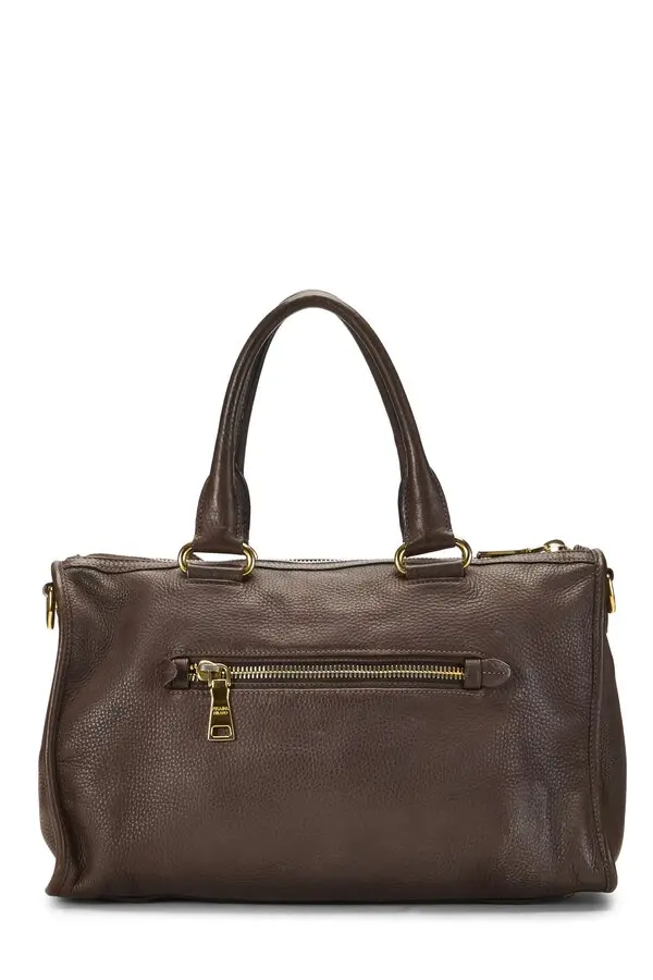 Prada Vitello Daino Convertible Zip Handbag