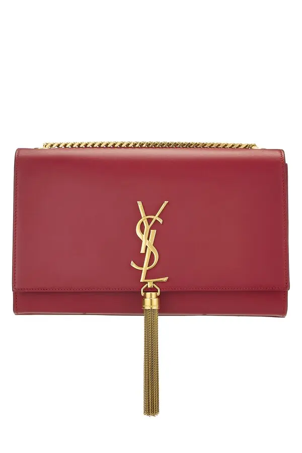 Saint Laurent Calfskin Kate Tassel - Red