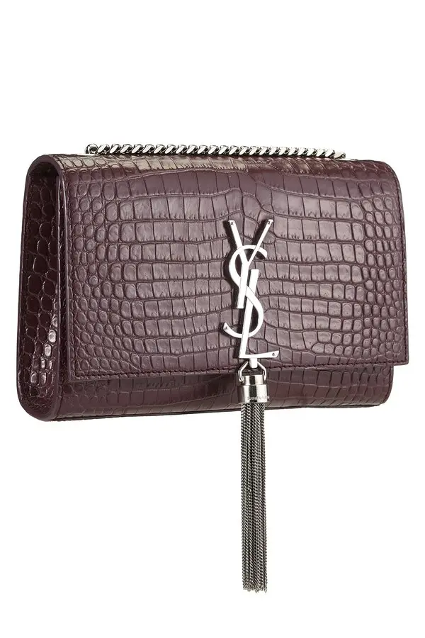 Saint Laurent Embossed Kate Tassel Bag