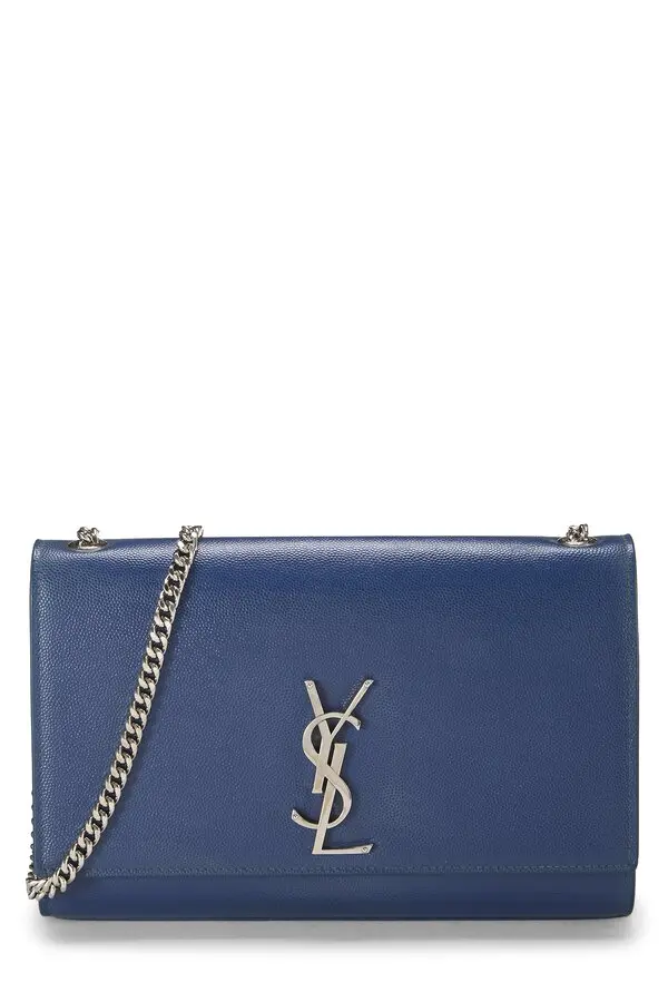 Saint Laurent Grainy Calfskin Kate - Blue