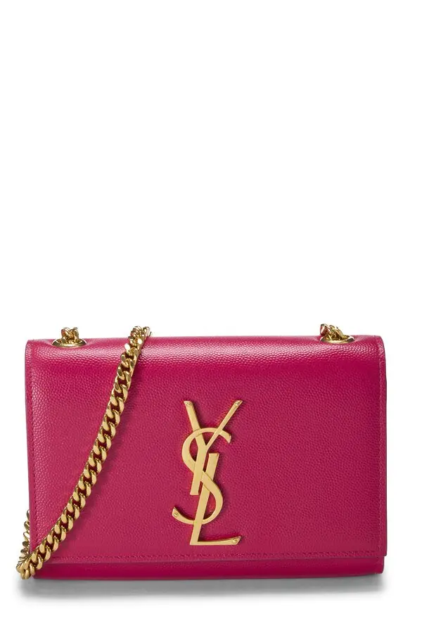 Saint Laurent Grained Calfskin Kate - Pink