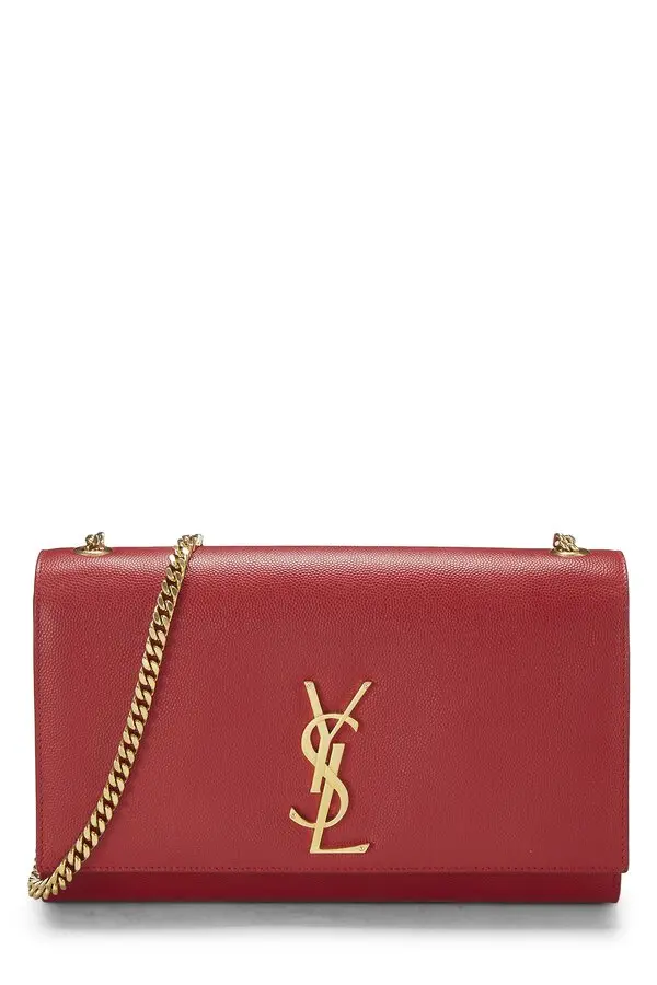 Saint Laurent Grainy Calfskin Kate - Red