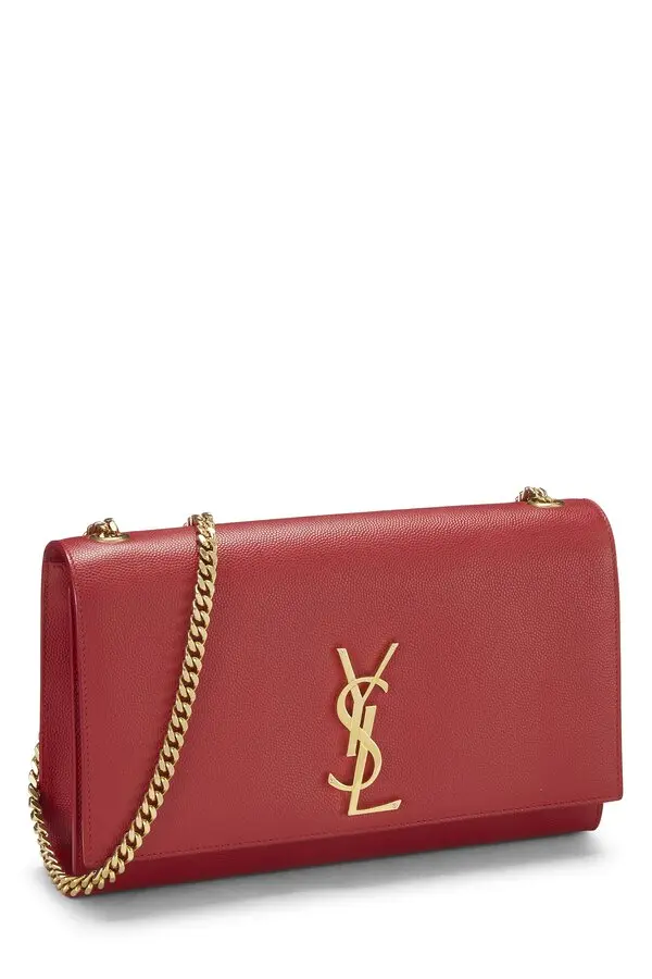 Saint Laurent Grainy Calfskin Kate - Red