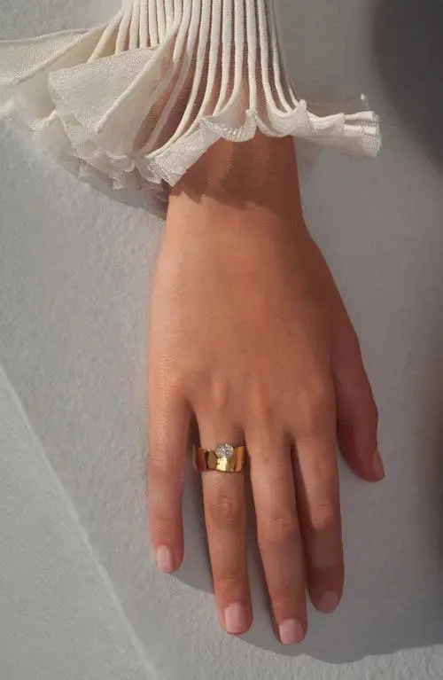 Lady Grey Cubic Zirconia Drift Ring - Gold