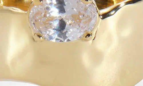 Lady Grey Cubic Zirconia Drift Ring - Gold