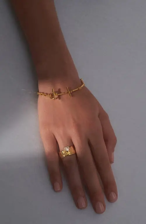 Lady Grey Cubic Zirconia Drift Ring - Gold