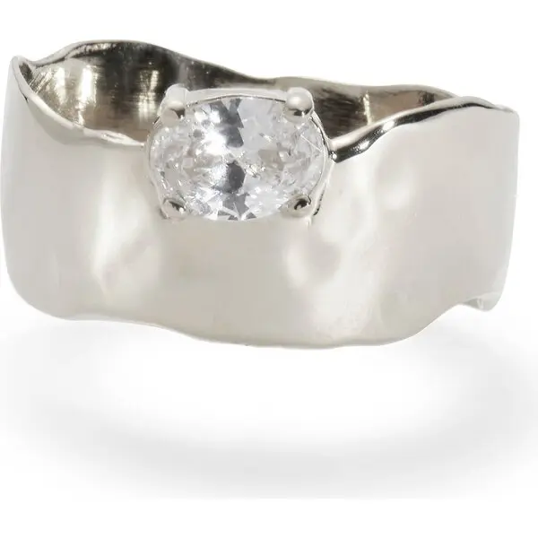 Lady Grey Cubic Zirconia Drift Ring - Silver