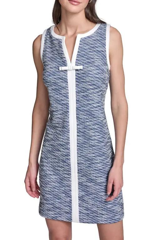 Karl Lagerfeld Metallic Tweed A-line Mini Dress