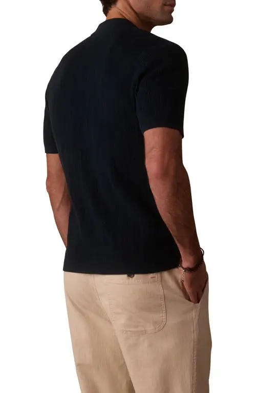THE NORMAL BRAND Robles Texture Knit Camp Shirt - Dark Oasis