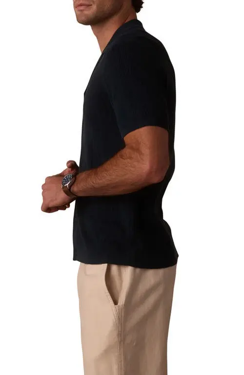 THE NORMAL BRAND Robles Texture Knit Camp Shirt - Dark Oasis