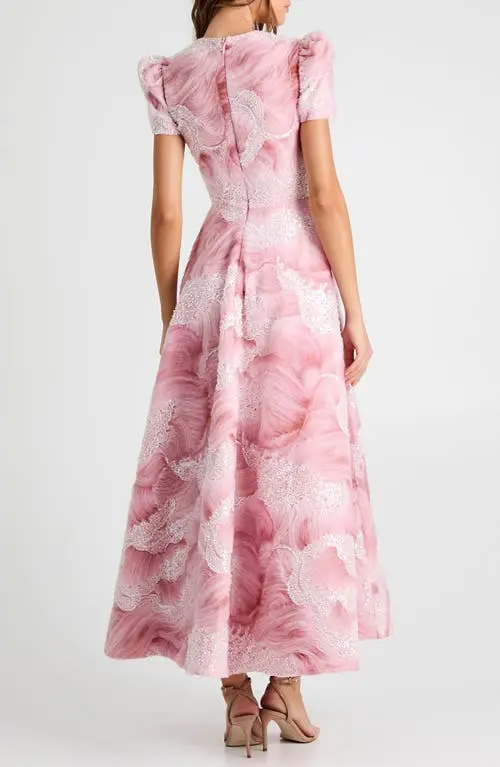 HELSI Eleanor Sequin Fit & Flare Cocktail Dress - Rose Pink