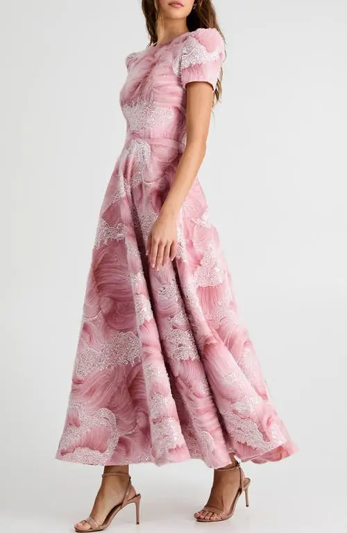 HELSI Eleanor Sequin Fit & Flare Cocktail Dress - Rose Pink
