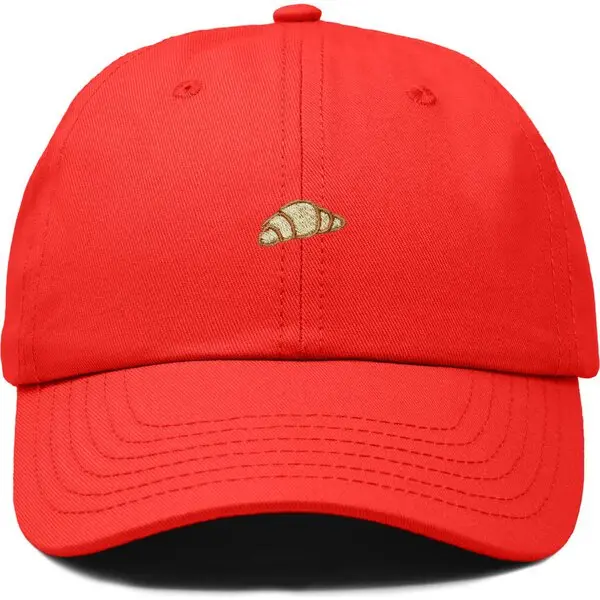 DALIX Croissant Dad Cap - Red