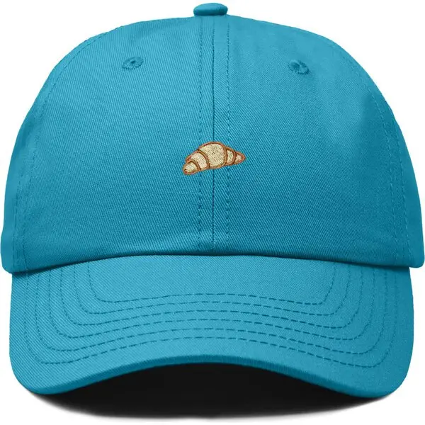 DALIX Croissant Embroidered Dad Cap - Teal