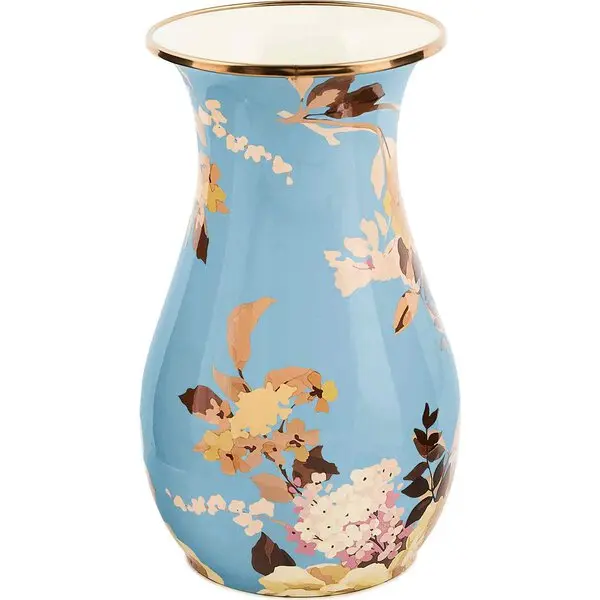 MACKENZIE-CHILDS Wild Rose Tall Vase - Blue