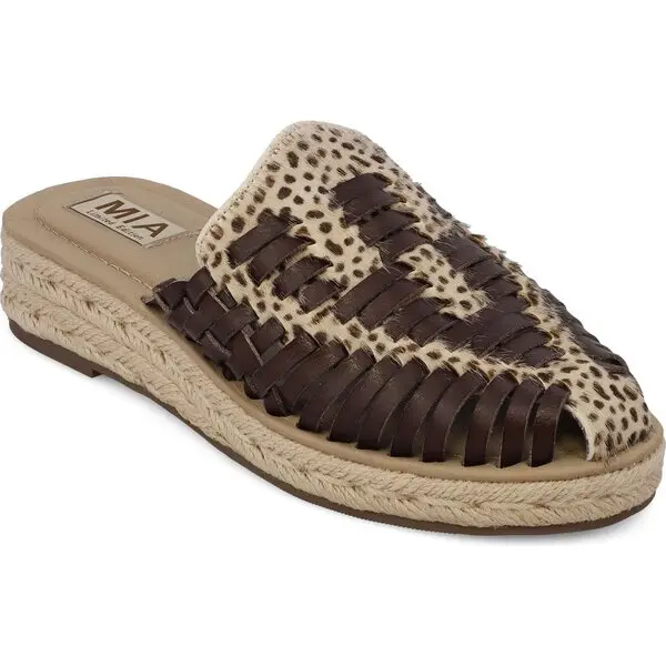 Mia Erin Espadrille Mule - Cheetah