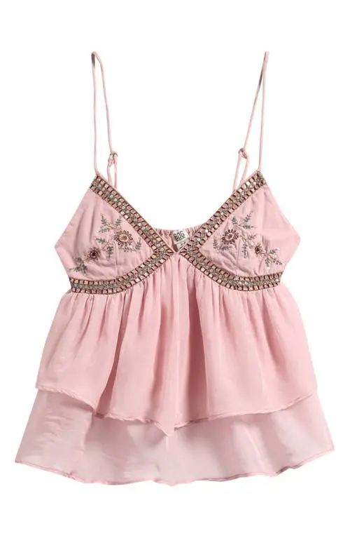BDG URBAN OUTFITTERS Embroidered Cami - Pink