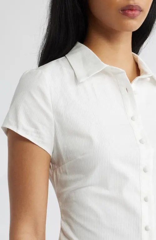 Princess Polly Lift Off Striped Button-up Shirt