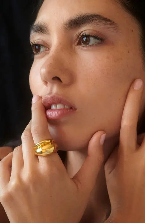 Lady Grey Double Bubble Ring - Gold