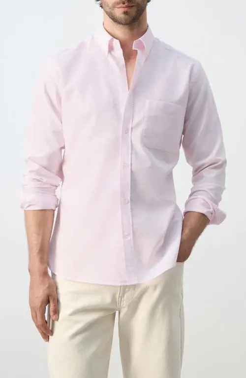 Mango Regular Fit Oxford Button-down Shirt - Pastel Pink