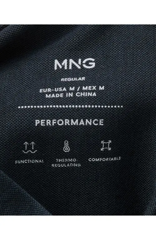 Mango Performance Zip Hoodie - Navy