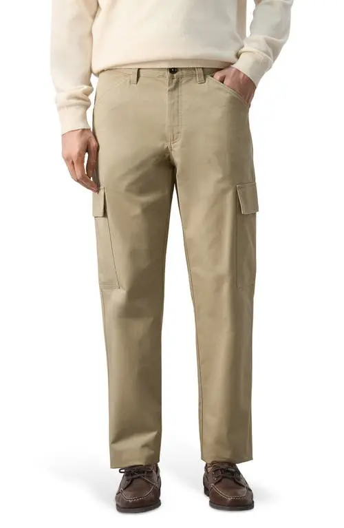 Mango Regular Fit Cotton Cargo Pants - Beige