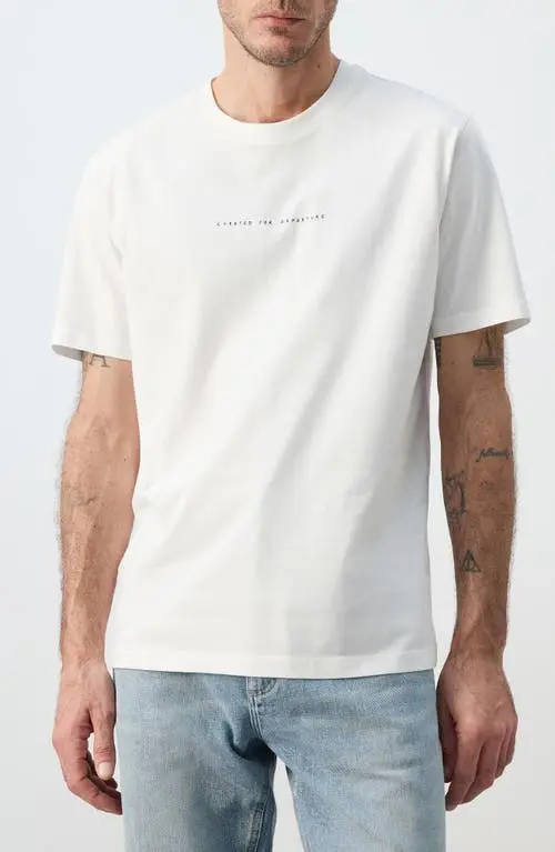 Mango Departure Cotton Graphic T-shirt - White