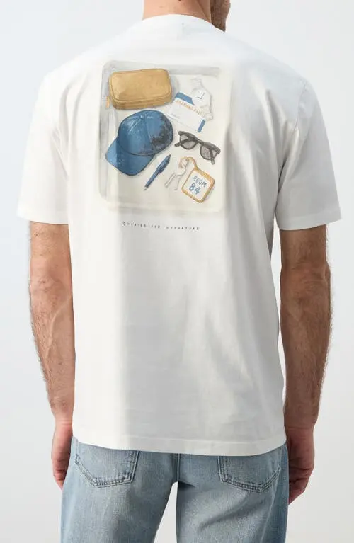 Mango Departure Cotton Graphic T-shirt - White